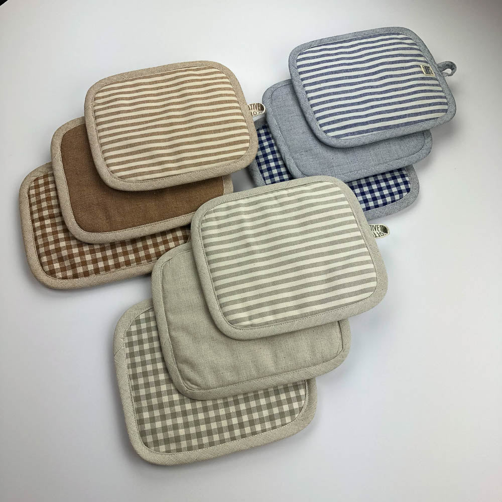 Organic Cotton Kitchen Pot Holders - 100% USDA Certified Organic Cotton ...